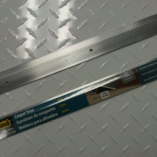 M-D Building Products 78071 Fluted 1-3/8-Inch by 36-Inch Carpet Trim, Silver