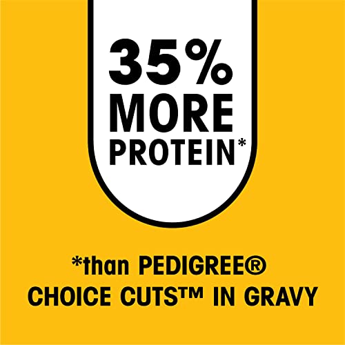 Pedigree High Protein Wet Dog Food Pouches, Variety Pack, 3.5 oz. Pouches,(Pack of 18)
