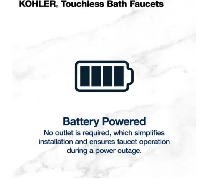 Kohler Mistos Battery Powered Touchless Single Hole Bathroom Faucet in Matte Black