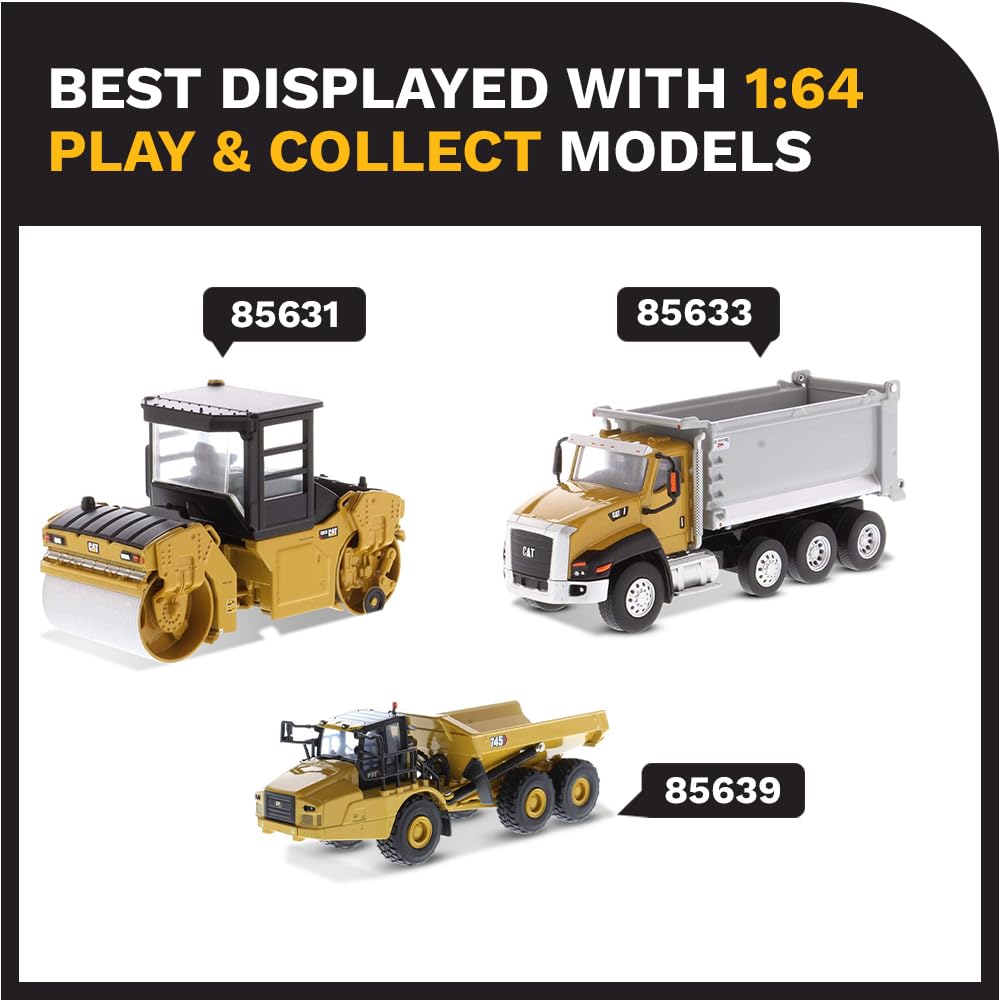 1:64 Scale Caterpillar CB-13 Tandem Vibratory Roller with ROPS - Construction Metal Series by Diecast Masters - 85630- Authentic Cat Trade Dress and Paint - Made of Diecast Metal with Plastic Parts