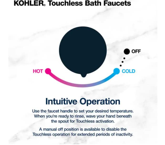 Kohler Mistos Battery Powered Touchless Single Hole Bathroom Faucet in Matte Black