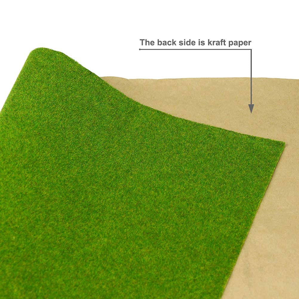 CP138 Artificial Model Grass Mat Trains Grass Green 40 x 100cm or 15.7"x 39"for Decoration Kids Craft Scenery Model DIY