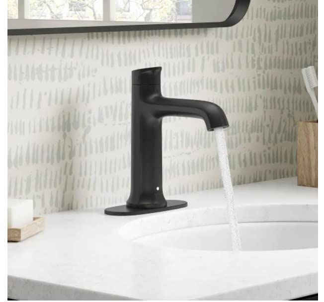 Kohler Mistos Battery Powered Touchless Single Hole Bathroom Faucet in Matte Black
