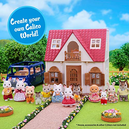Calico Critters Walnut Squirrel Family - Set of 4 Collectible Doll Figures for Children Ages 3+