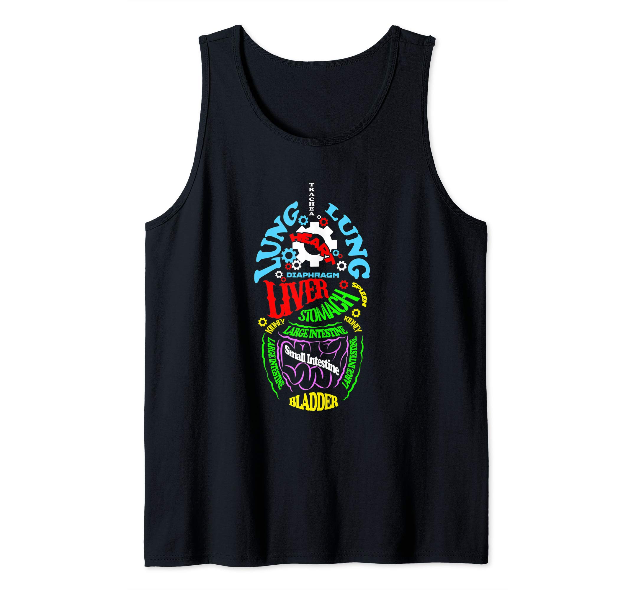 Internal Organs Lay Out Human Anatomy Science Biology Tank Top