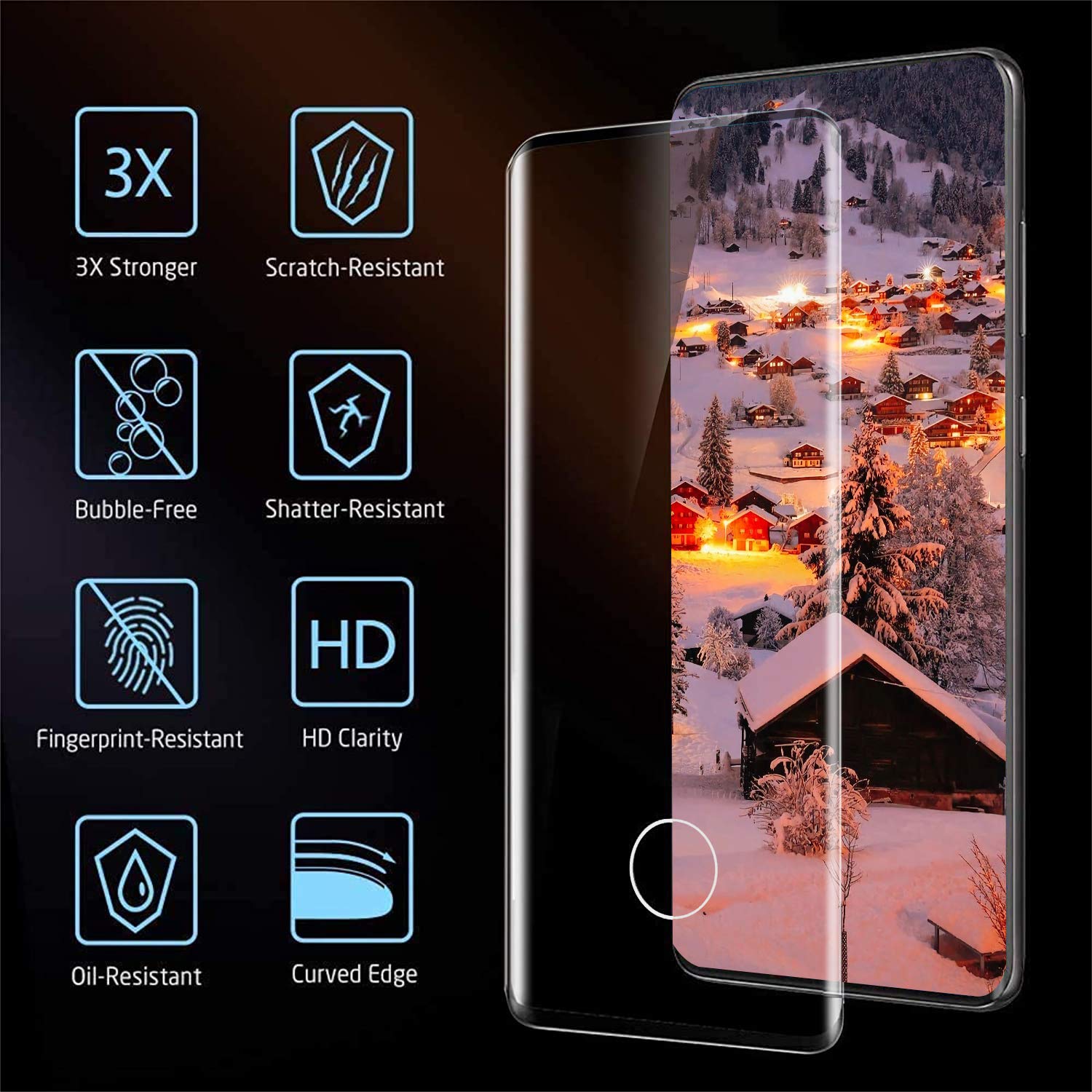 [2+2 Pack] Galaxy Note 10 Screen Protector Include 2 Pack Tempered Glass Screen Protector +2 Pack Tempered Glass Camera Lens Protector,HD Clear,9H Hardness,Anti-Scratch for Samsung Galaxy Note 10