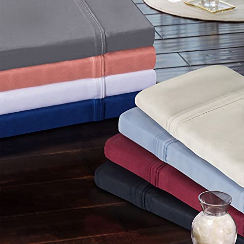 Pottery Barn | Pure 800 Thread Count | 100% Egyptian Cotton Sheet Set | Queen(60" X 80") White |Comfy&Cozy Set 8"-14"(inch) Deep Pockets with Elastic Bounded 4 Piece Set | Oeko-Tex Standard