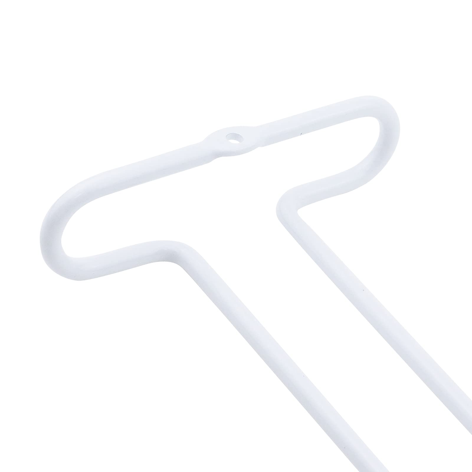 Quluxe Wine Glass Rack, Under Cabinet Stemware Wine Glass Holder Glasses Storage Hanger Metal Organizer for Bar Kitchen- White (Pack of 2)
