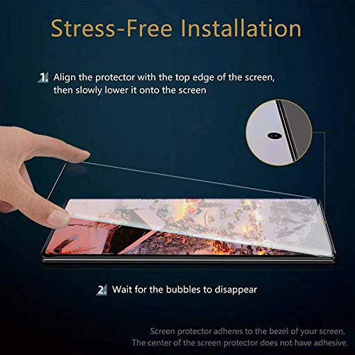 [2+2 Pack] Galaxy Note 10 Screen Protector Include 2 Pack Tempered Glass Screen Protector +2 Pack Tempered Glass Camera Lens Protector,HD Clear,9H Hardness,Anti-Scratch for Samsung Galaxy Note 10