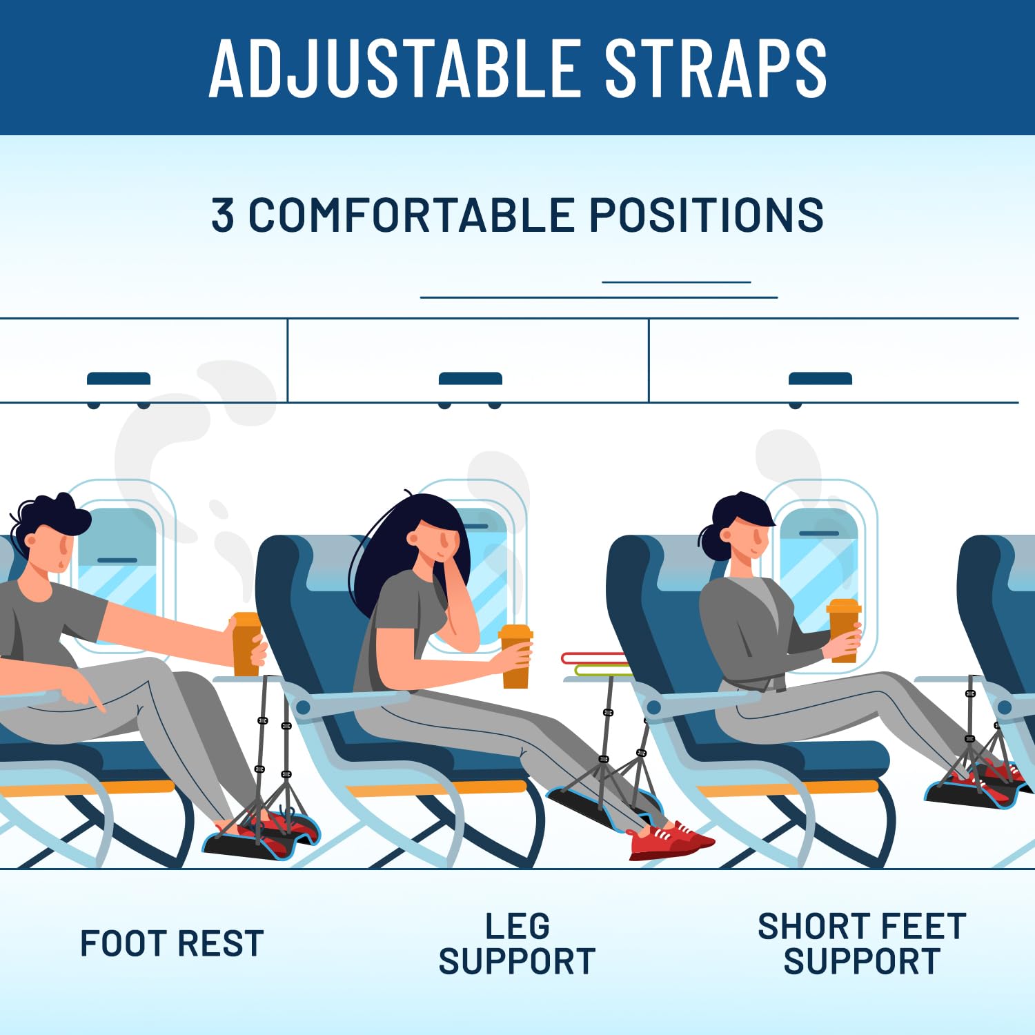 Everlasting Comfort Office Foot Rest for Under Desk - Ergonomic Cooling Gel Memory Foam Foot Stool Pillow for Work, Gaming, Computer, Office Cubicle and Home - Footrest Leg Cushion Accessories (Black)