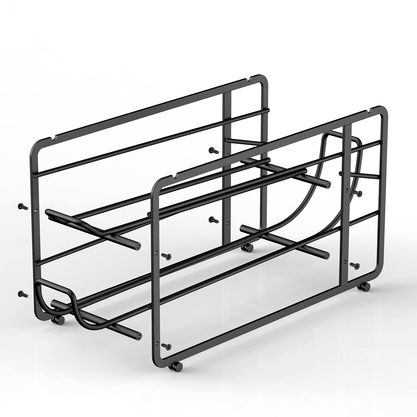 CANYAVE Soda Can Organizer Storage Rack, 2 Pack Stackable Beverage Soda Can Dispenser Organizer Holder for Refrigerator, Cabinet, Pantry (Black)