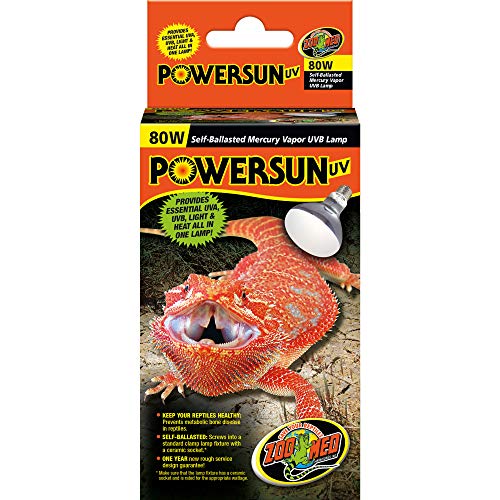Zoo Med Laboratories INC Powersun Uv Self-Ballasted Mercury Vapor Uvb Lamp 80 WATTS