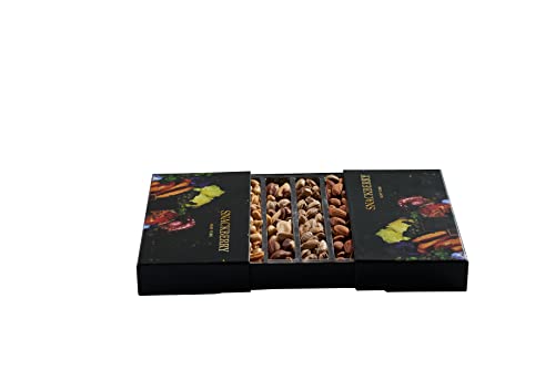 Holiday Mixed Nuts Gift Basket, in Elegant Display Stand Box, Gift Set for Easter, Birthday Party, Sympathy, Healthy Gift Snack Box for Men and Women. Kosher - Snackberry (Original)