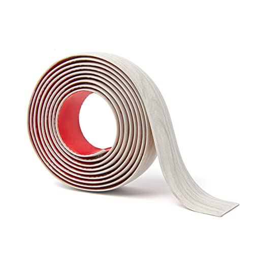 Art3d 4 FT Self Adhesive Vinyl Floor Transition Strip, Laminate Floor Strip Floor Flat Divider Strip for Joining Floor Gaps,Carpet Threshold Transition,Floor Tiles(1.57in, White-Washed)