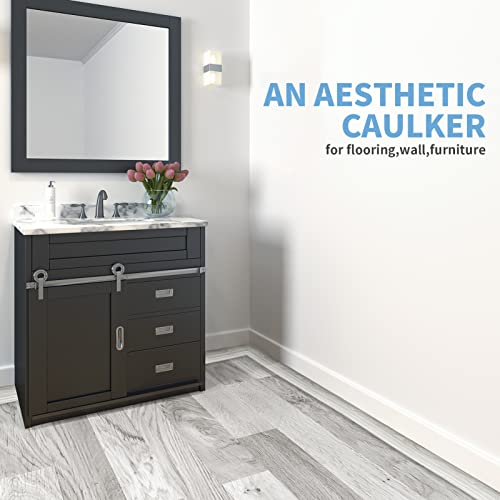 Art3d 4 FT Self Adhesive Vinyl Floor Transition Strip, Laminate Floor Strip Floor Flat Divider Strip for Joining Floor Gaps,Carpet Threshold Transition,Floor Tiles(1.57in, White-Washed)
