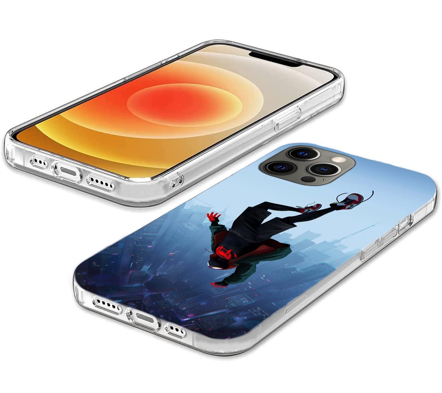 Compatible with iPhone XR Case Morales in The City Jump Miles Soft TPU Flexible Protective Phone Case Cover Shockproof