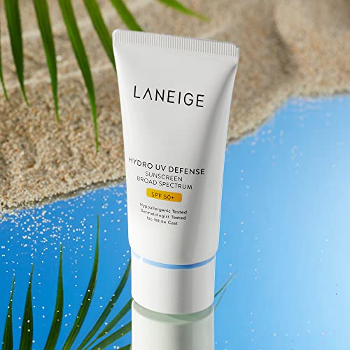 LANEIGE Hydro UV Defense SPF 50+: Lightweight, Daily, Non-Greasy, Sunscreen for UVA & UVB Protection, 1.6 fl. oz.