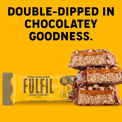 FULFIL Protein Snack Bars, Chocolate Hazelnut, 15g Protein, Pantry Staples, 12 Count