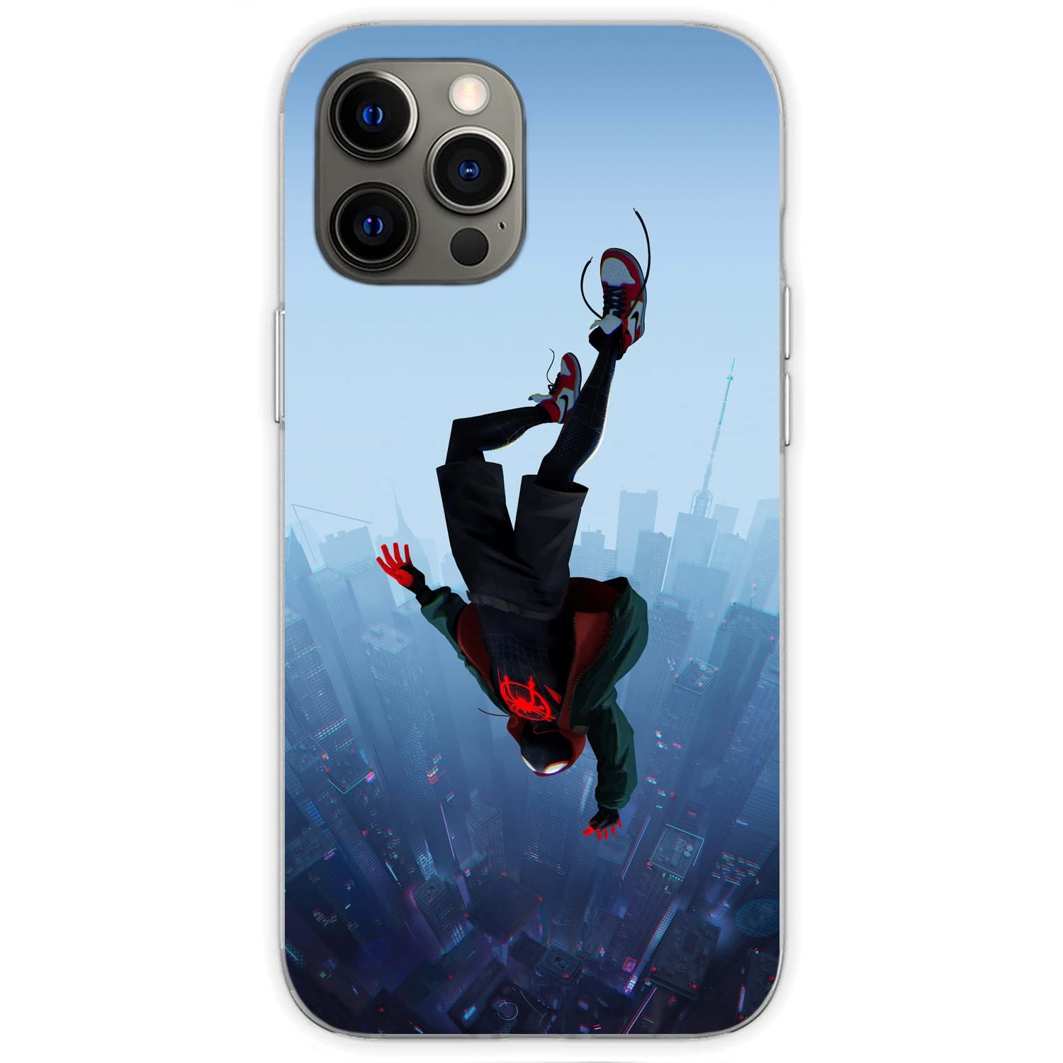 Compatible with iPhone XR Case Morales in The City Jump Miles Soft TPU Flexible Protective Phone Case Cover Shockproof