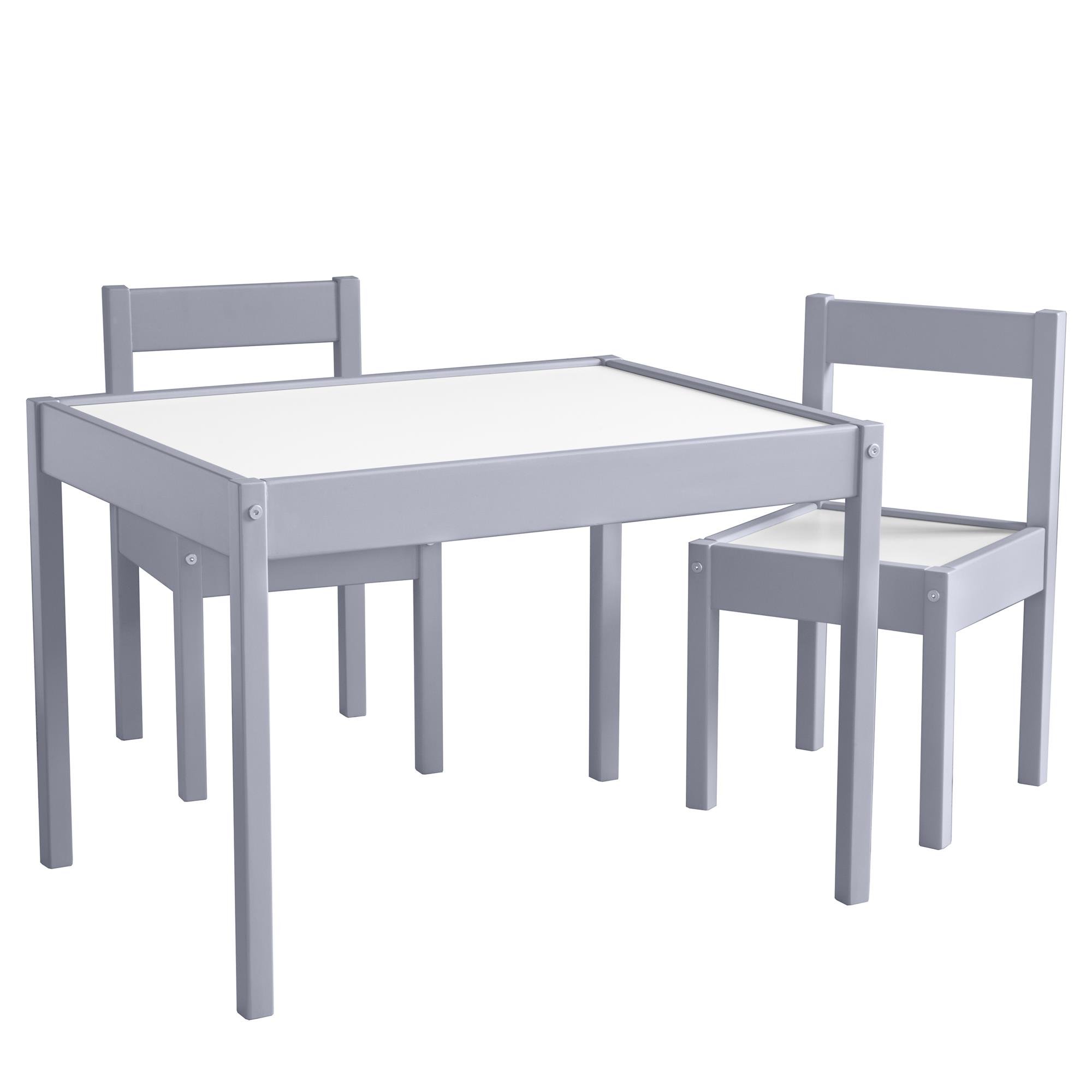Baby Relax DA7501G Hunter 3 Piece Kiddy Table and Chair Set, Gray