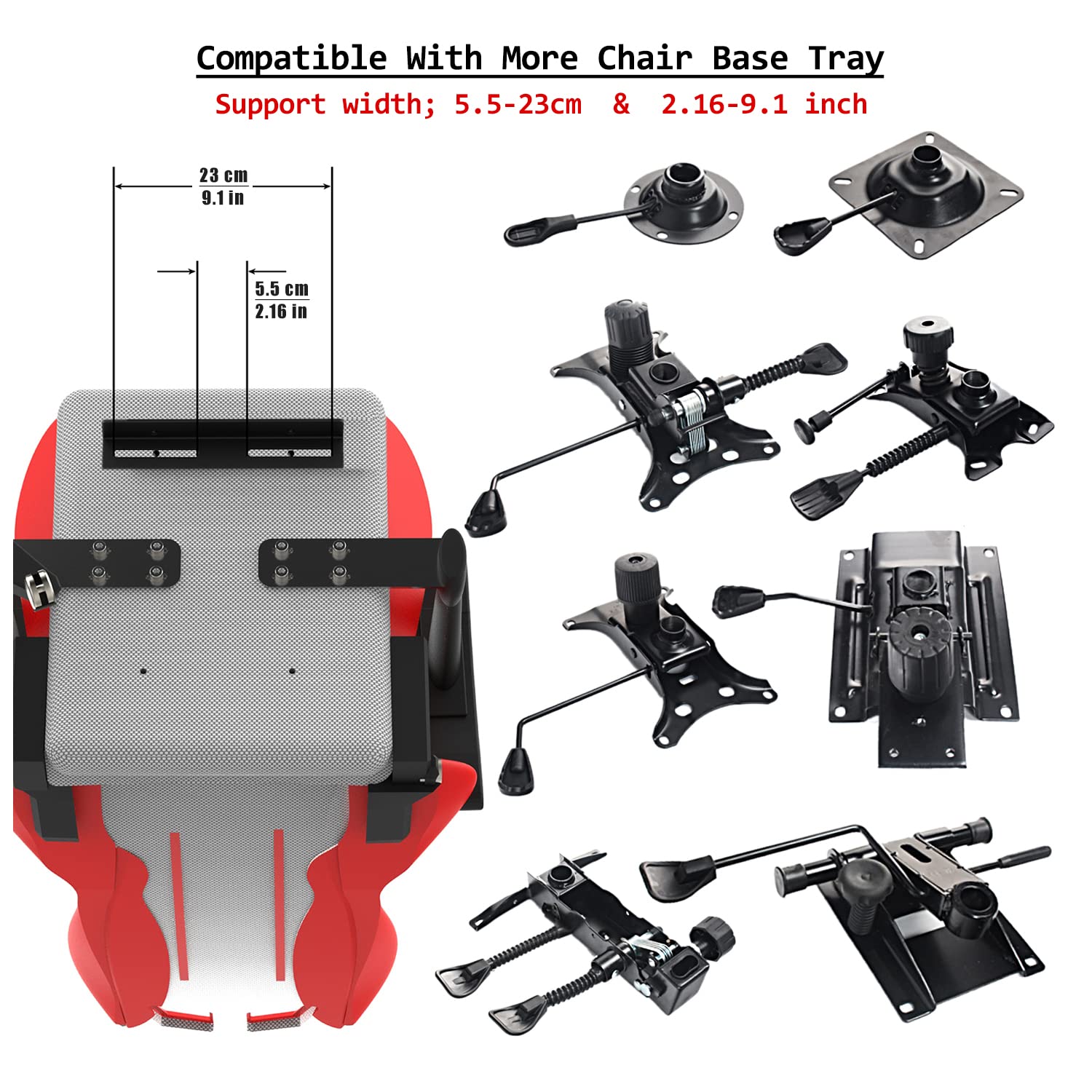 EG STARTS Flight Sim Chair Mounts Center Joystick Chair Mount T-Flight Hotas 4 & Warthog Flight Stick & T16000M FCS & TCA Sidestick Airbus Edition & VKB Gunfighter pro MK 3 Stick