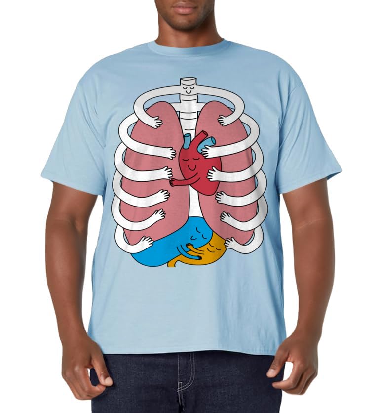 Hugging Anatomy Costume Funny Skeleton Organ Hug T-Shirt T-Shirt