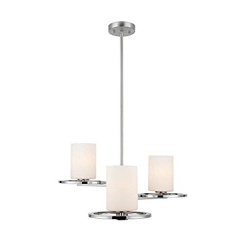 Home Decorators Collection 27263 3-Light Polished and Brushed Nickel Chandelier