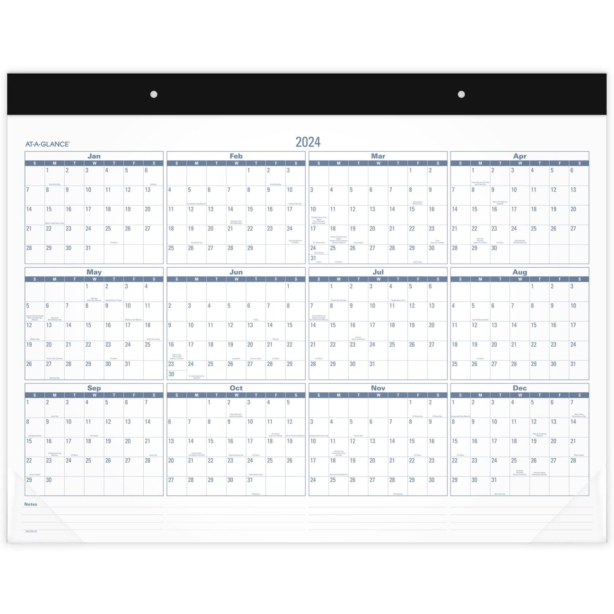 AT-A-GLANCE 2023 Monthly Desk Calendar, Desk Pad, 21-3/4" x 17", Standard, Easy to Read (SKLP2432)