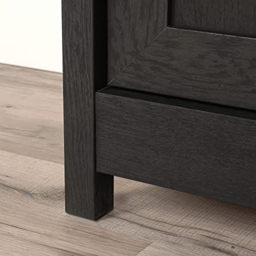 Sauder Cottage Road Library with Doors, L: 29.29" x W: 13.98" x H: 71.50", Raven Oak Finish