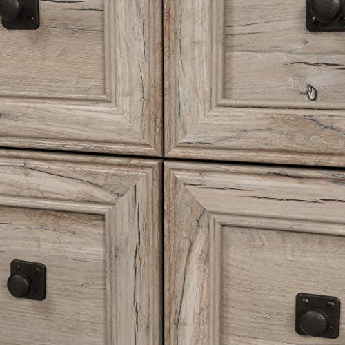 Sauder Palladia Dresser, L: 57.64" x W: 15.51" x H: 33.78", Split Oak Finish