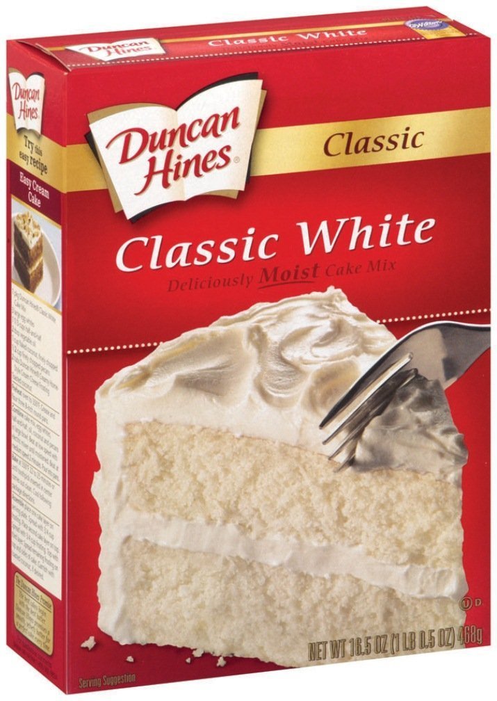 Duncan Hines, Classic White Cake Mix, 16.50oz Box (Pack of 2)