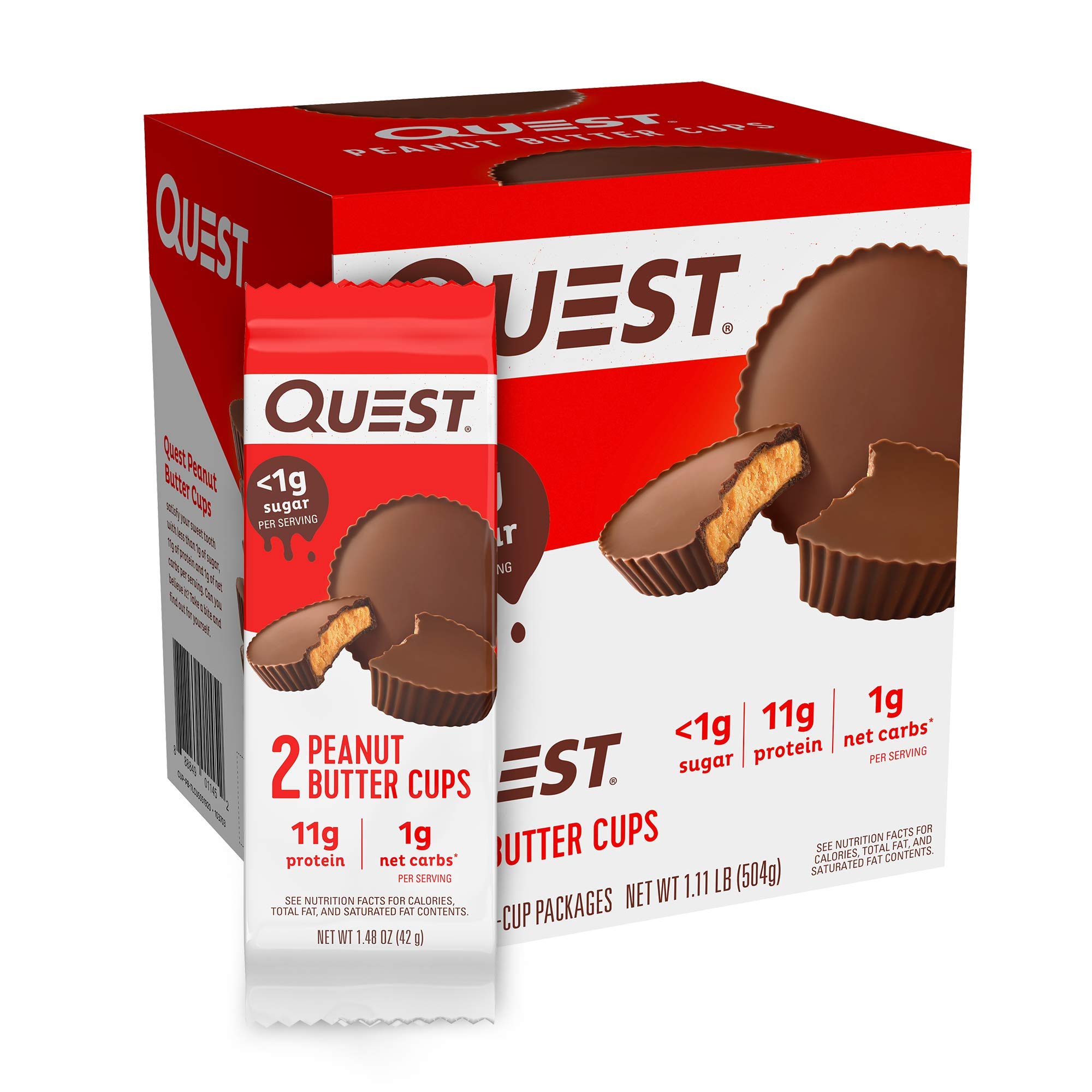 Quest Nutrition High Protein Low Carb, Peanut Butter Cups, 12 & Cookies & Cream Protein Bars, 12 Count & Chocolate Chip Cookie Dough Protein Bars, 12