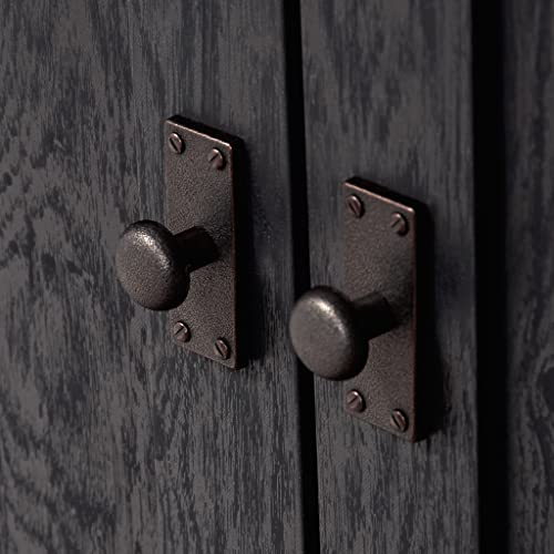 Sauder Cottage Road Library with Doors, L: 29.29" x W: 13.98" x H: 71.50", Raven Oak Finish