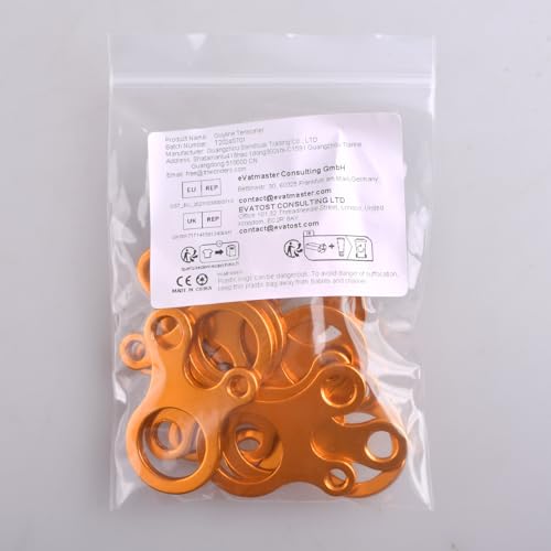 TRIWONDER Guyline Cord Adjuster Rope Tensioner Tent Guy Line Paracord Tightener Loop Alien Aluminum Alloy for Camping Hiking (Gold (Snail Shape) - 12 Pack)