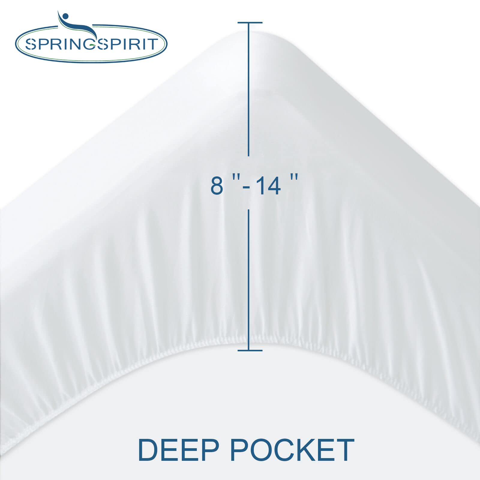 Twin Mattress Protector Waterproof Soft & Breathable Terry, Noiseless Mattress Cover Fits up -14'' Depth, Skin-Friendly Machine Wash Mattress Protector
