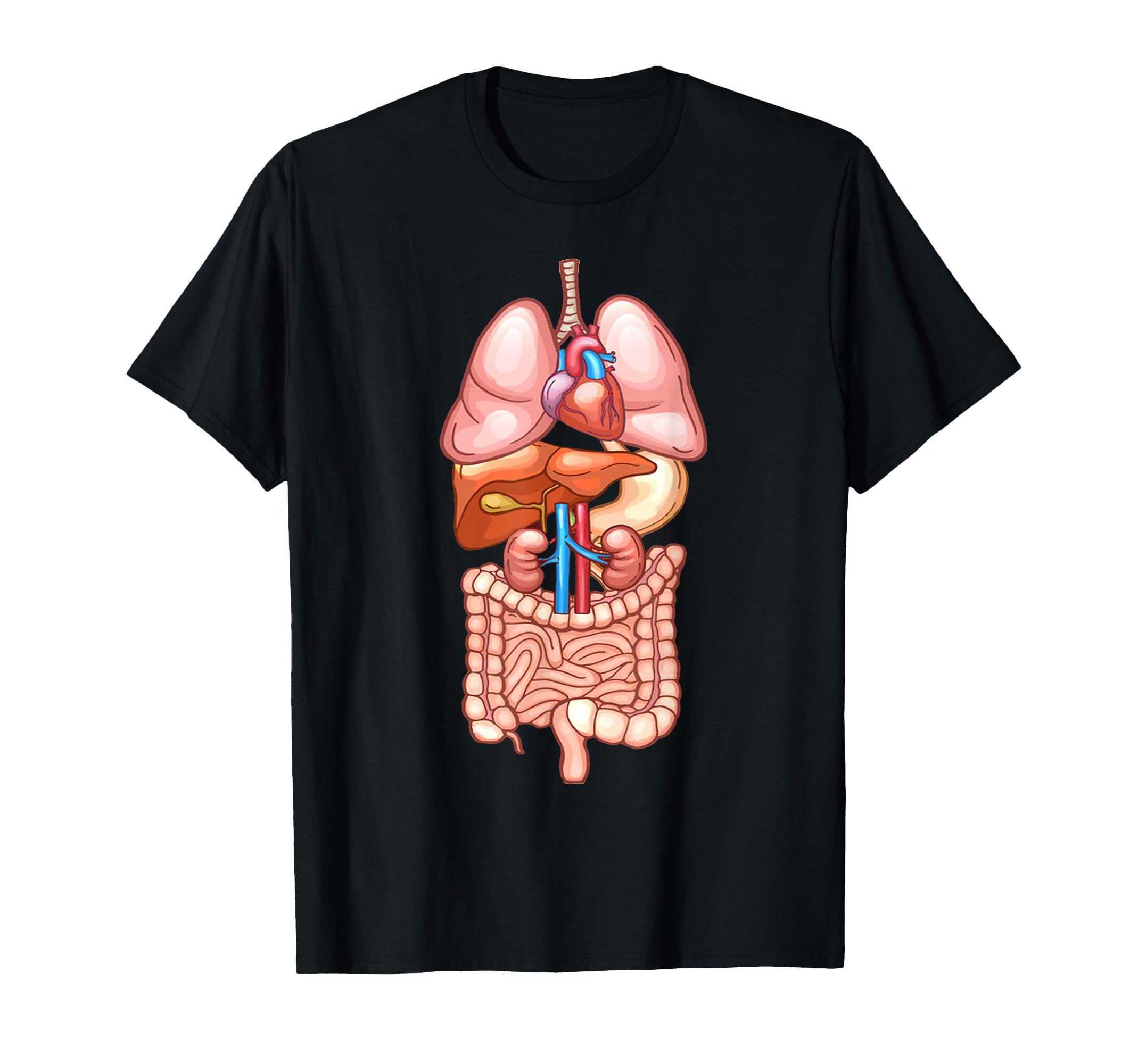 Halloween T Shirt Internal Organ Diagram Anatomy T-Shirt
