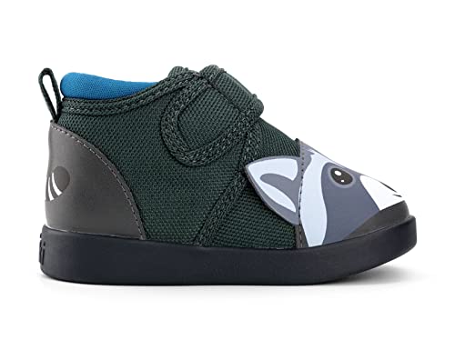 ikiki Squeakerless Shoes for Toddlers/Little Kids (Raccoon, Gray, Size 10)