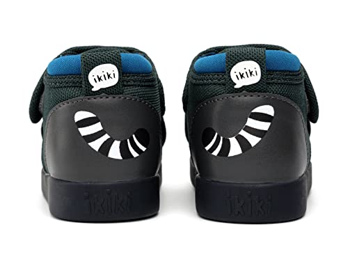 ikiki Squeakerless Shoes for Toddlers/Little Kids (Raccoon, Gray, Size 10)