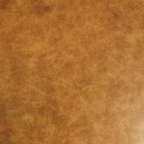 Amazon Brand β Rivet Ava Mid-Century Modern Leather Ottoman Bench, 63.4"W x 15.7"H, Caramel