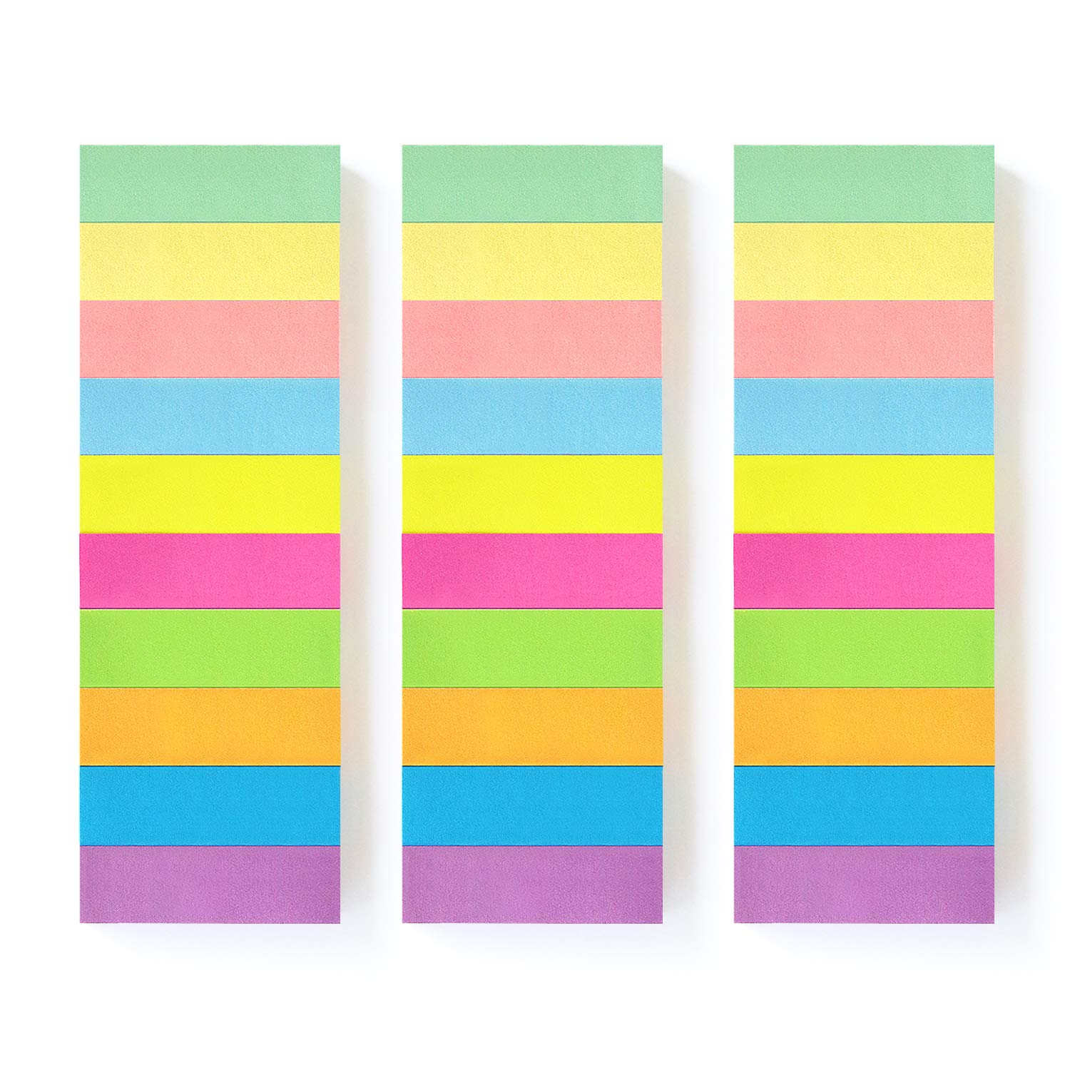 30 Pads 0.5x1.8 Sticky Notes Flags Tabs Page Markers 10 Bright Color Sticky Index Tabs Page Flags 80 Sheet/Pad