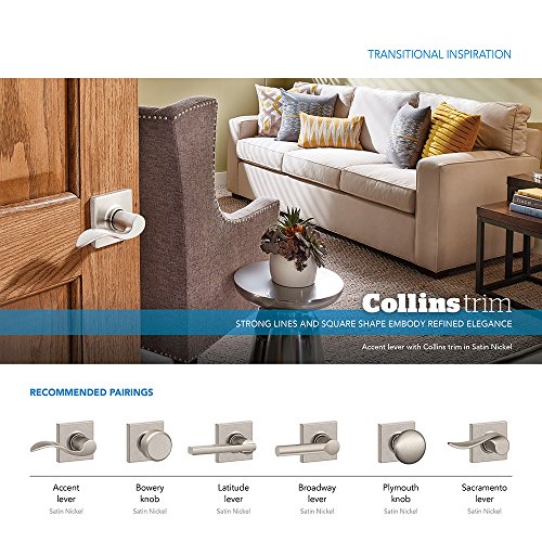 SCHLAGE F51A NBK 716 COL Northbrook Lever with Collins Trim Keyed Entry Lock, Aged Bronze