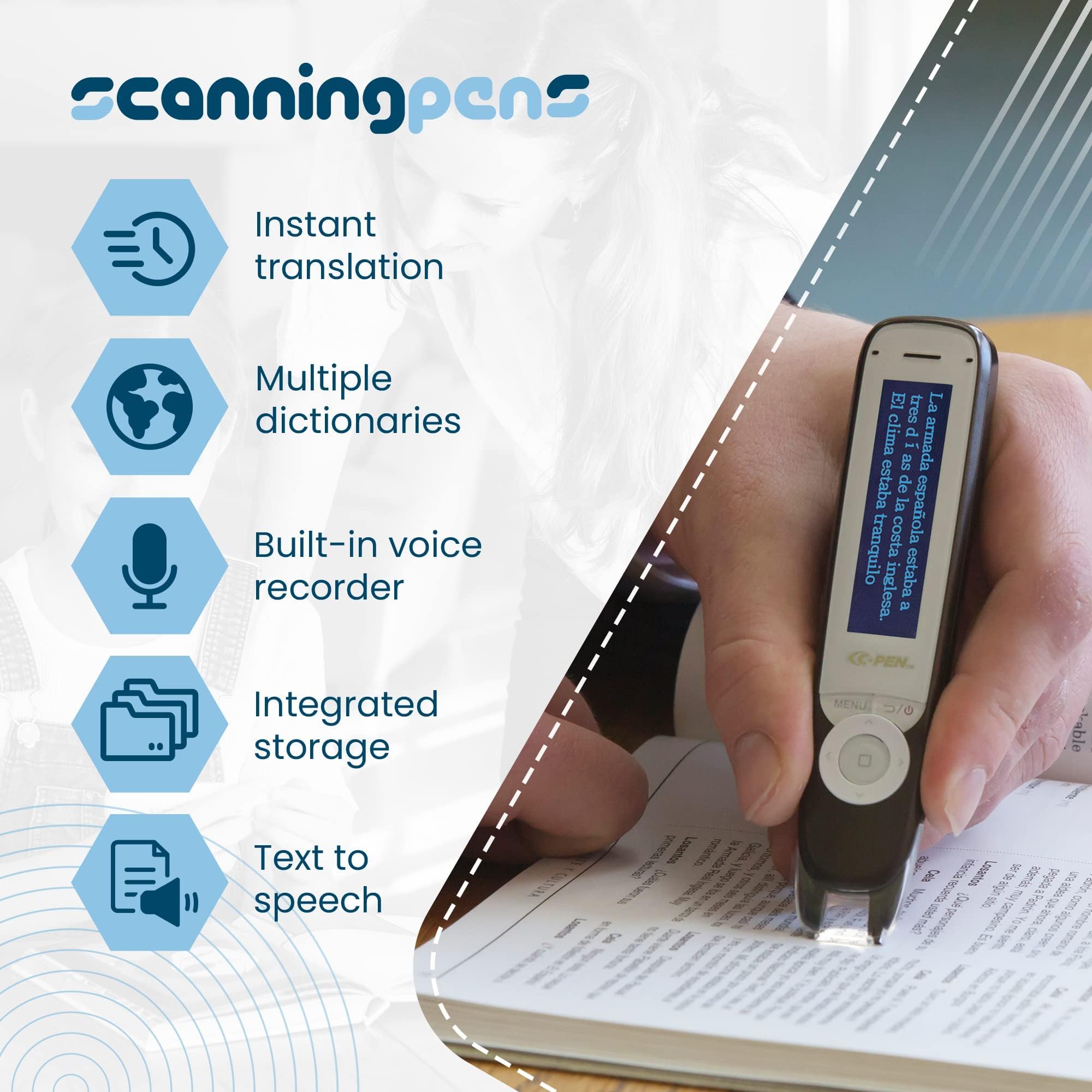 C Pen Text to Speech LingoPen - OCR Scanning Device for Reading, Literacy & Learning | 20+ Built in Dictionaries | Assistive Tool for Dyslexia & Learning Differences | Tests, Meetings, Language Study
