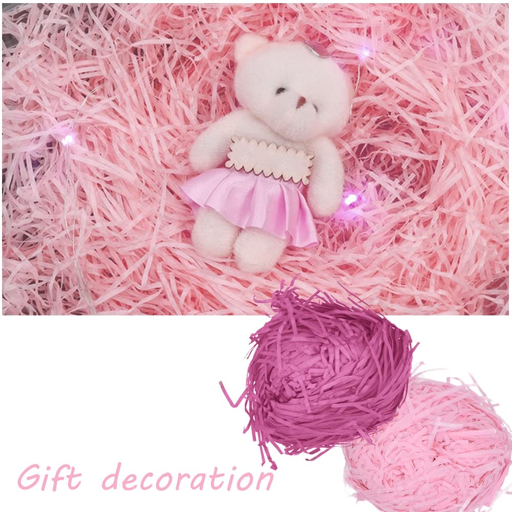 HDST-HOME 10Pack 200g Multicolored Raffia Paper Shreds Strands Grass Stuffer Shredded Crinkle Cut Confetti for Basket Filling Wrapping Wedding Party Supplies