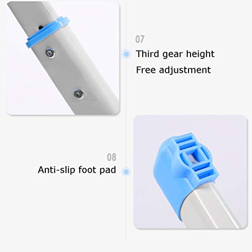 Articles for daily use Height-Adjustable Children’s Study Desk, Children’s Writing and Reading Desk with Drawers, Computer Desk, Student Desk and Chair Set (Blue)