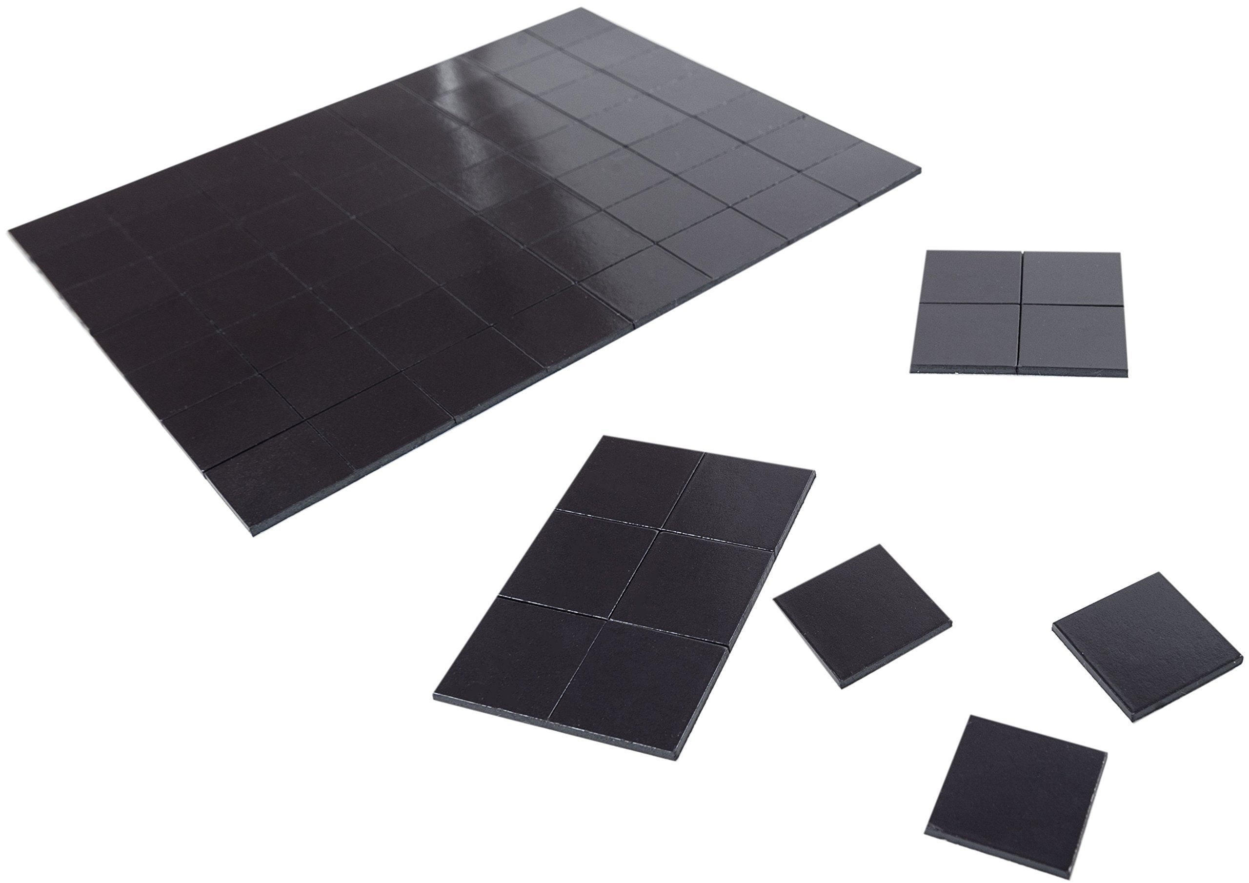Magnefic Magnetic Squares, 1 Tape Sheet of 70 Magnetic Squares (Each 20x20x2mm), Magnet on one Side, Self Adhesive on The Other Side. Perfect for Fridge Organisation, Art Project, Vision Board