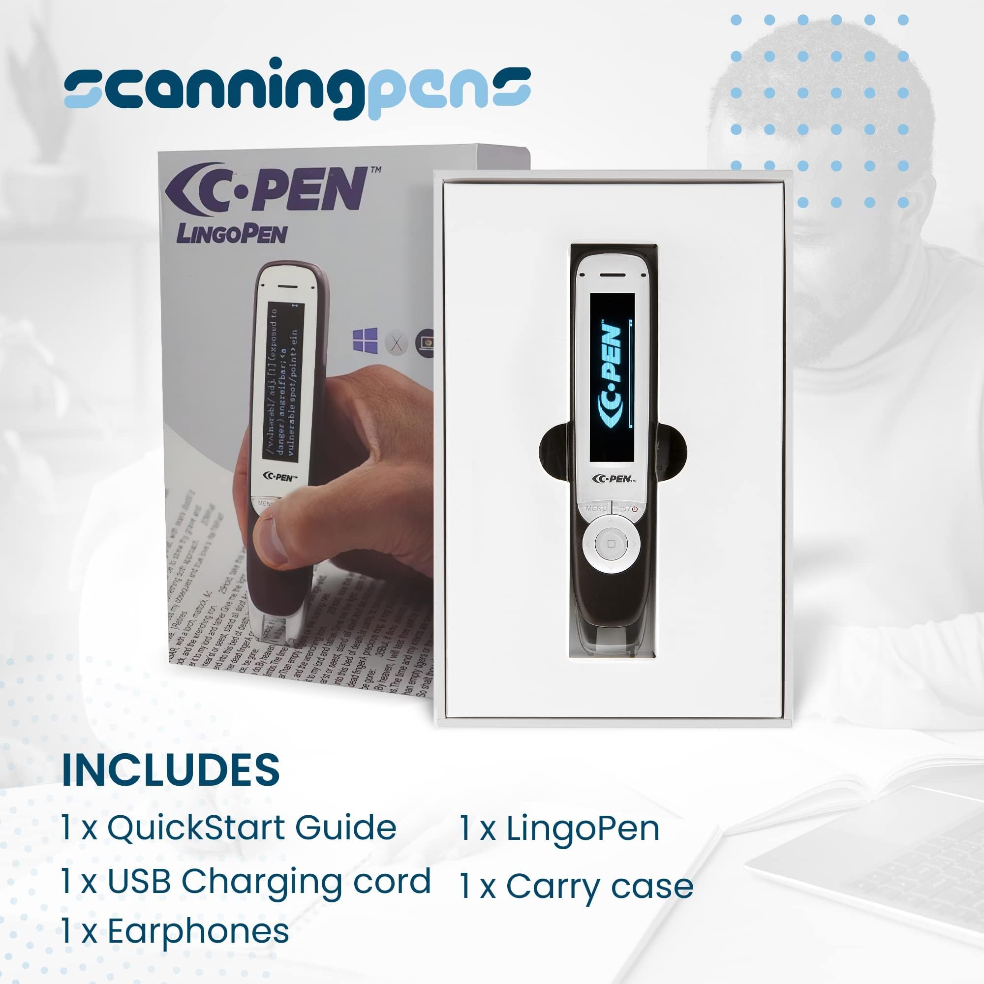 C Pen Text to Speech LingoPen - OCR Scanning Device for Reading, Literacy & Learning | 20+ Built in Dictionaries | Assistive Tool for Dyslexia & Learning Differences | Tests, Meetings, Language Study