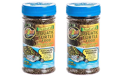 Zoo Med Natural Aquatic Turtle Food - Hatchling Formula (Pellets) 1.9 oz - Pack of 2