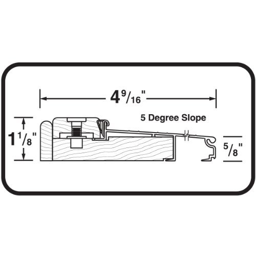 M-D Building Products 77792 1-1/8-Inch by 4-9/16-Inch - 36-Inch TH393 Adjustable Aluminum and Hardwood Sill Inswing, Bronze