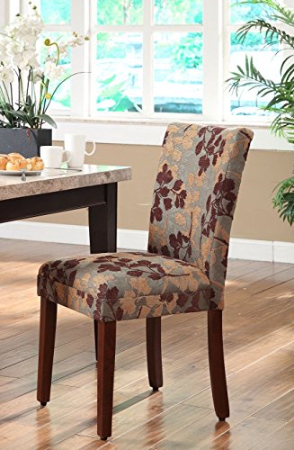Homepop Home Decor | K1136-F975 | Classic Upholstered Parsons Dining Chair | Single Accent Dining Chair, Brown Woven
