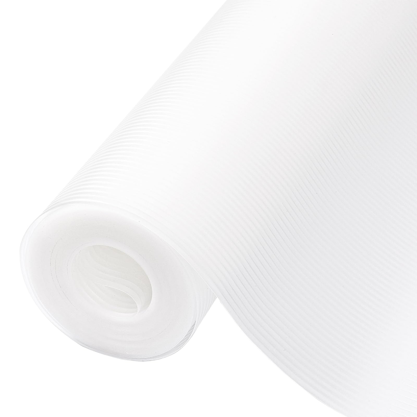 BAKHUK Shelf Liner for Kitchen Cabinets, 17.5 Inches x 25 FT, Non Adhesive Cabinet Liner, Double Sided Non-Slip Drawer Liner, Washable Refrigerator Mats for Pantry Cabinet, Storage, Clear Ribbed
